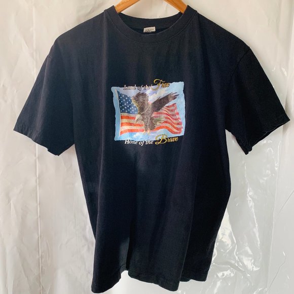 Tops | National Anthem Home Of The Brave July 4 Tee Shirt | Poshmark
